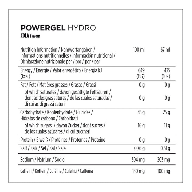 POWERGEL HYDRO – COLA (70g) | The Cardio Cartel